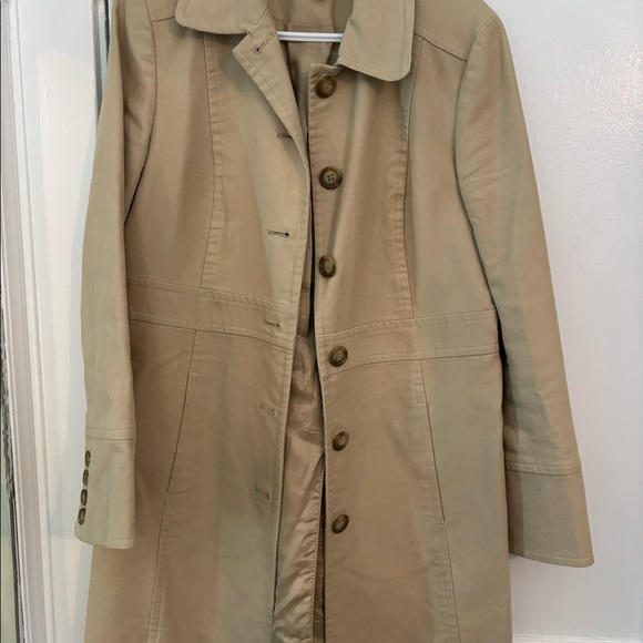 LOFT | Jackets & Coats | Gorgeous Coat Tan In Color With Plaid Inside ...
